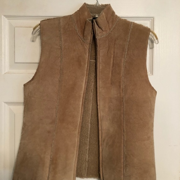 Express | Jackets & Coats | Express Suede Vest With Shearling Lining ...